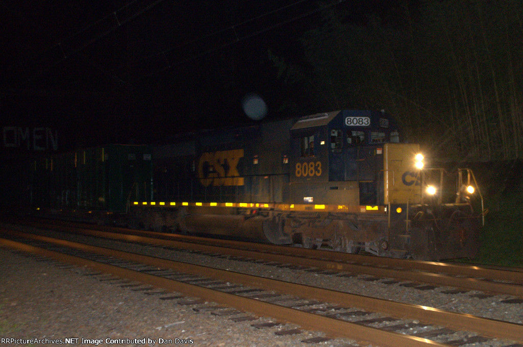 CSX SD40-2 8083 leads Q707-24